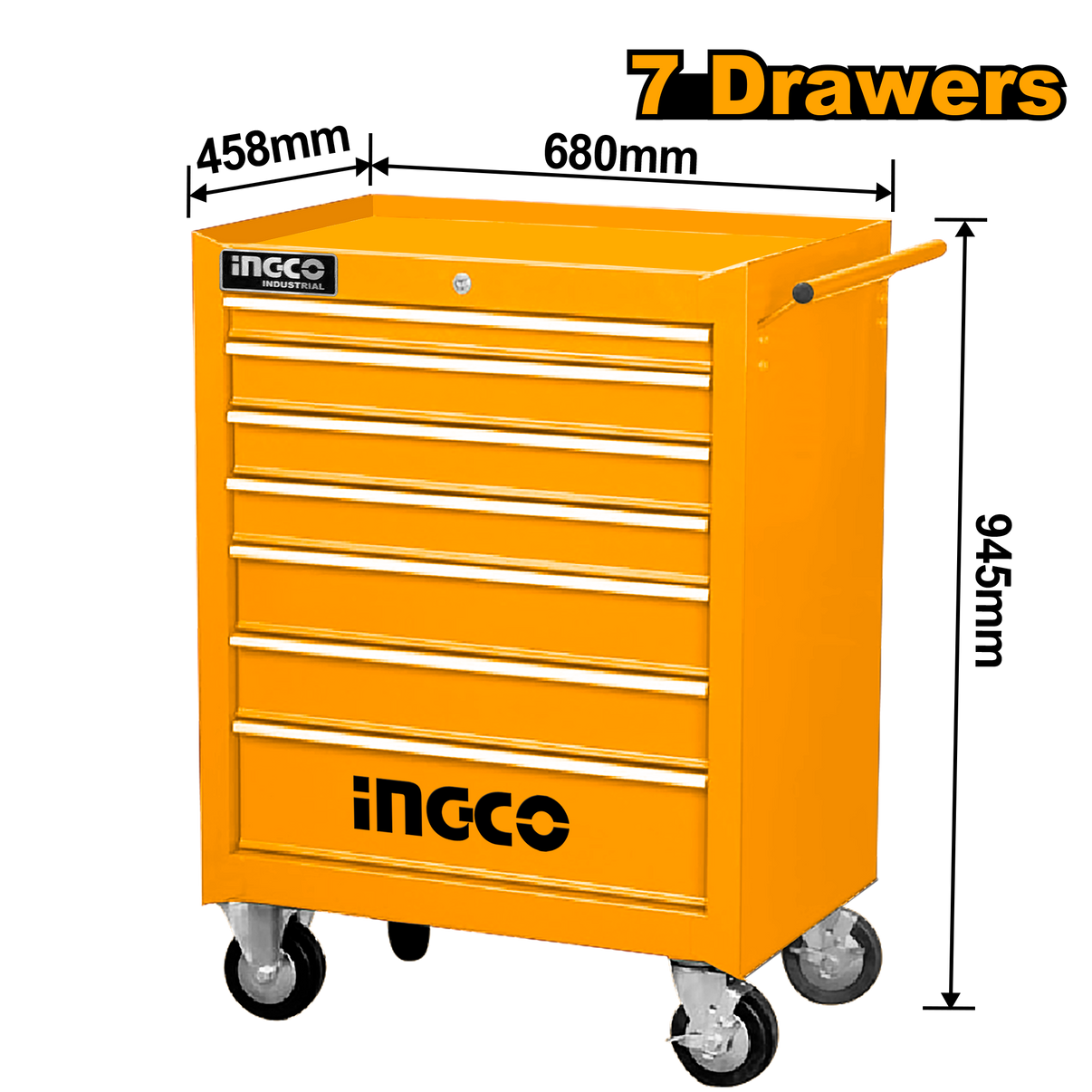 Ingco Roller Cabinet 7 Draws 680x458x802mm – Northern Bolt & Tool