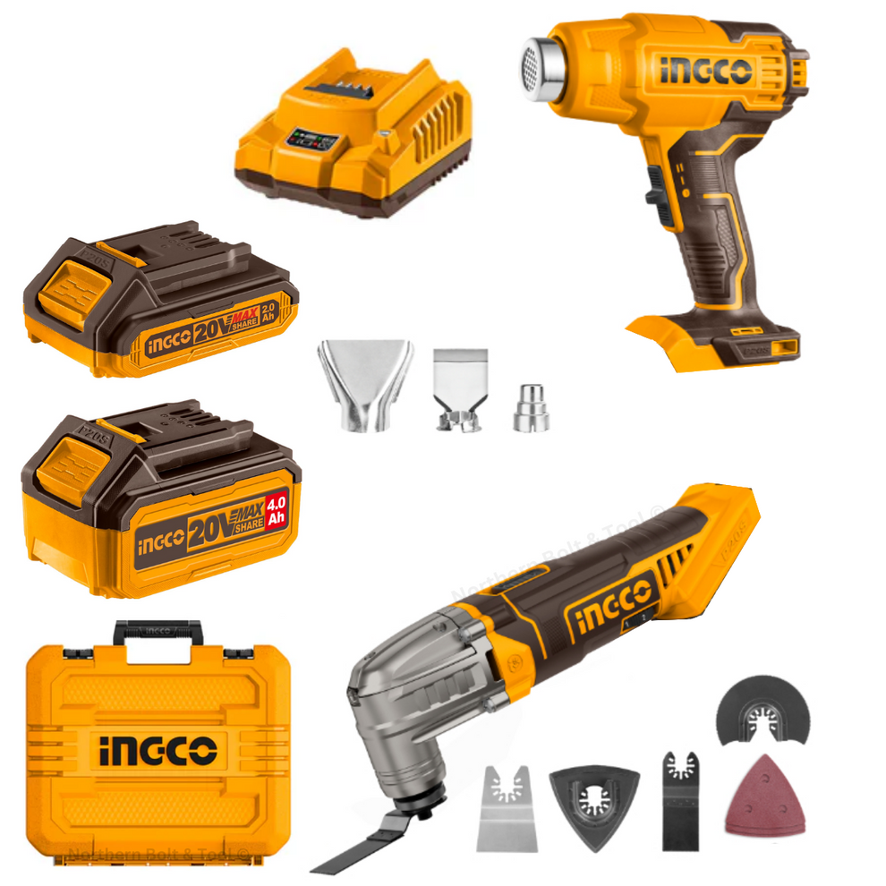 Special - Ingco Cordless Multi-Tool + Heat Gun Combo Kit – Northern ...
