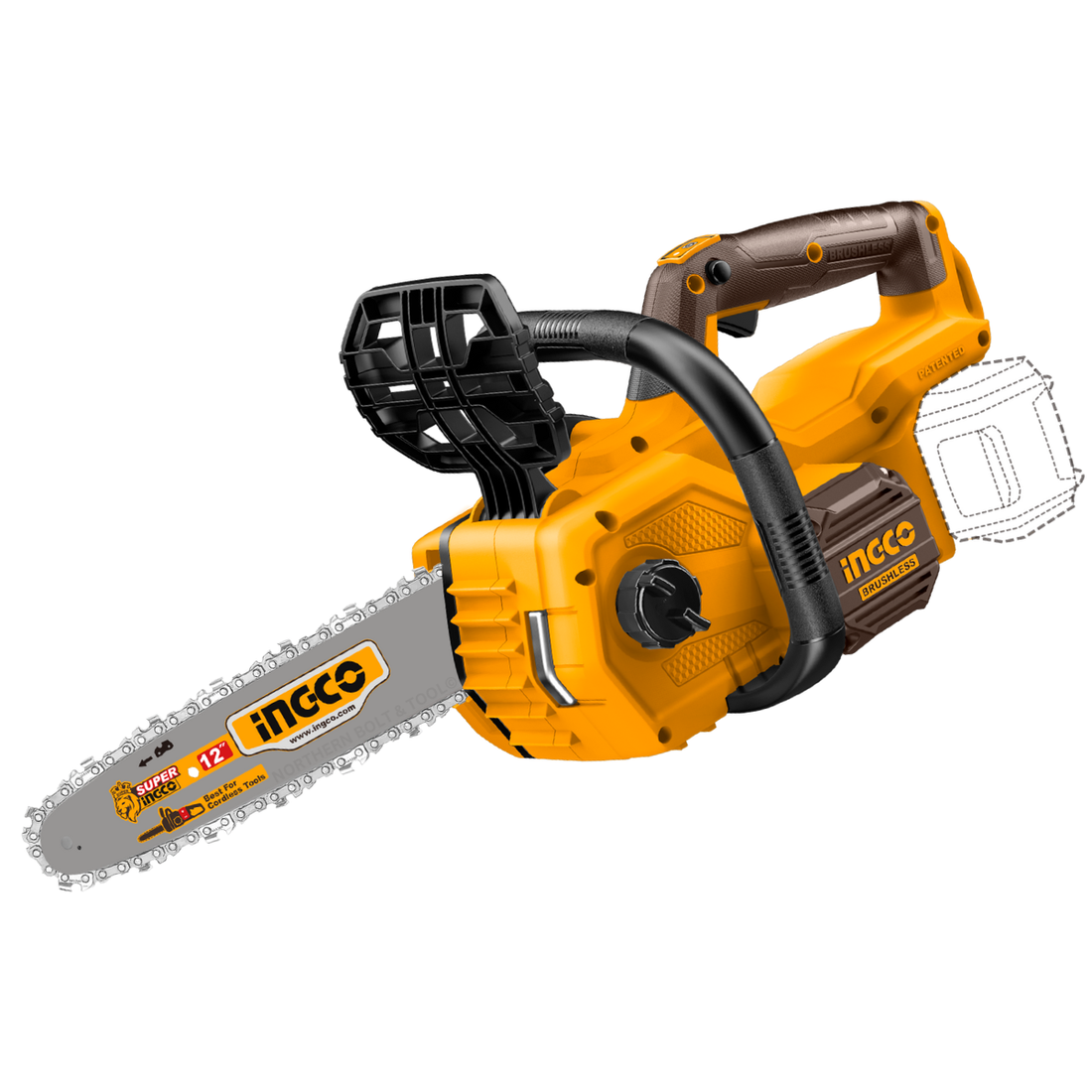 Special - Ingco Cordless Chainsaw 12" (300mm) 20V P20S (Tool Only ...