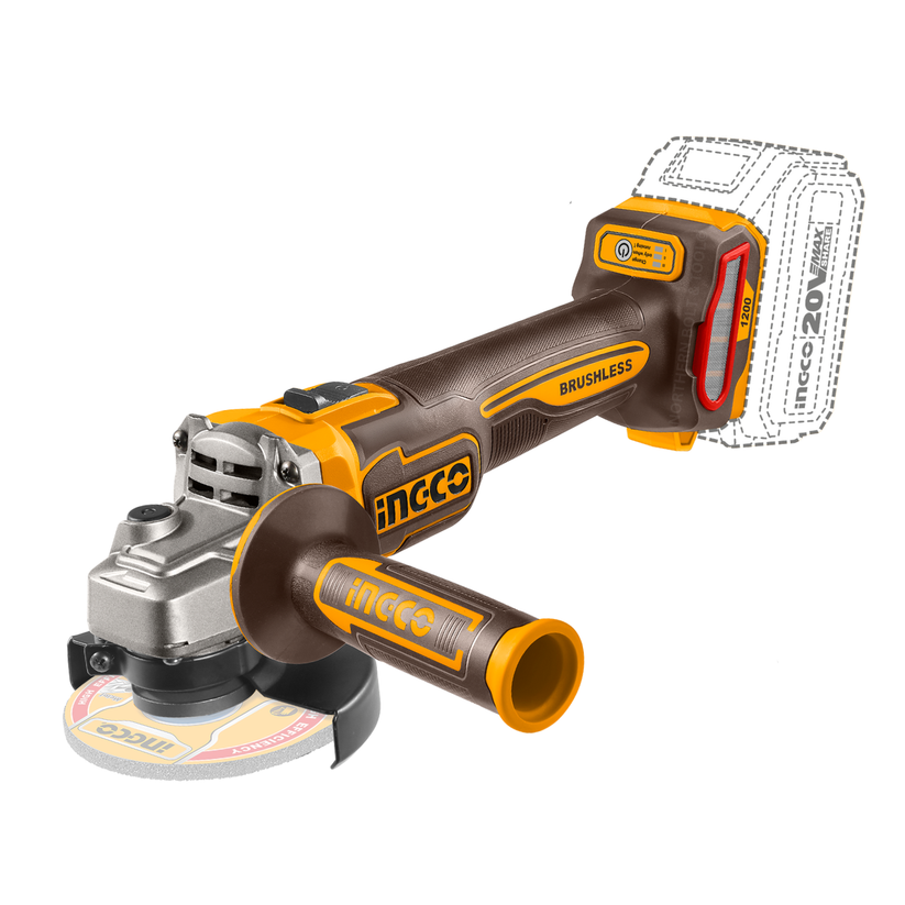 Ingco Cordless Angle Grinder 1200W 20V (Tool Only) – Northern Bolt & Tool