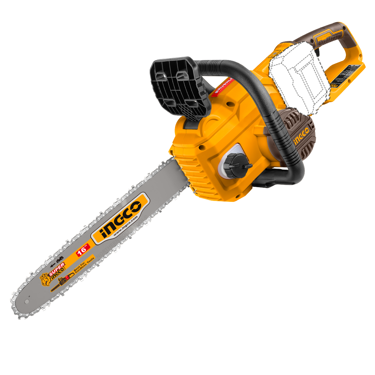 Ingco Cordless Chainsaw Brushless 16" 40V (Tool only) – Northern Bolt ...