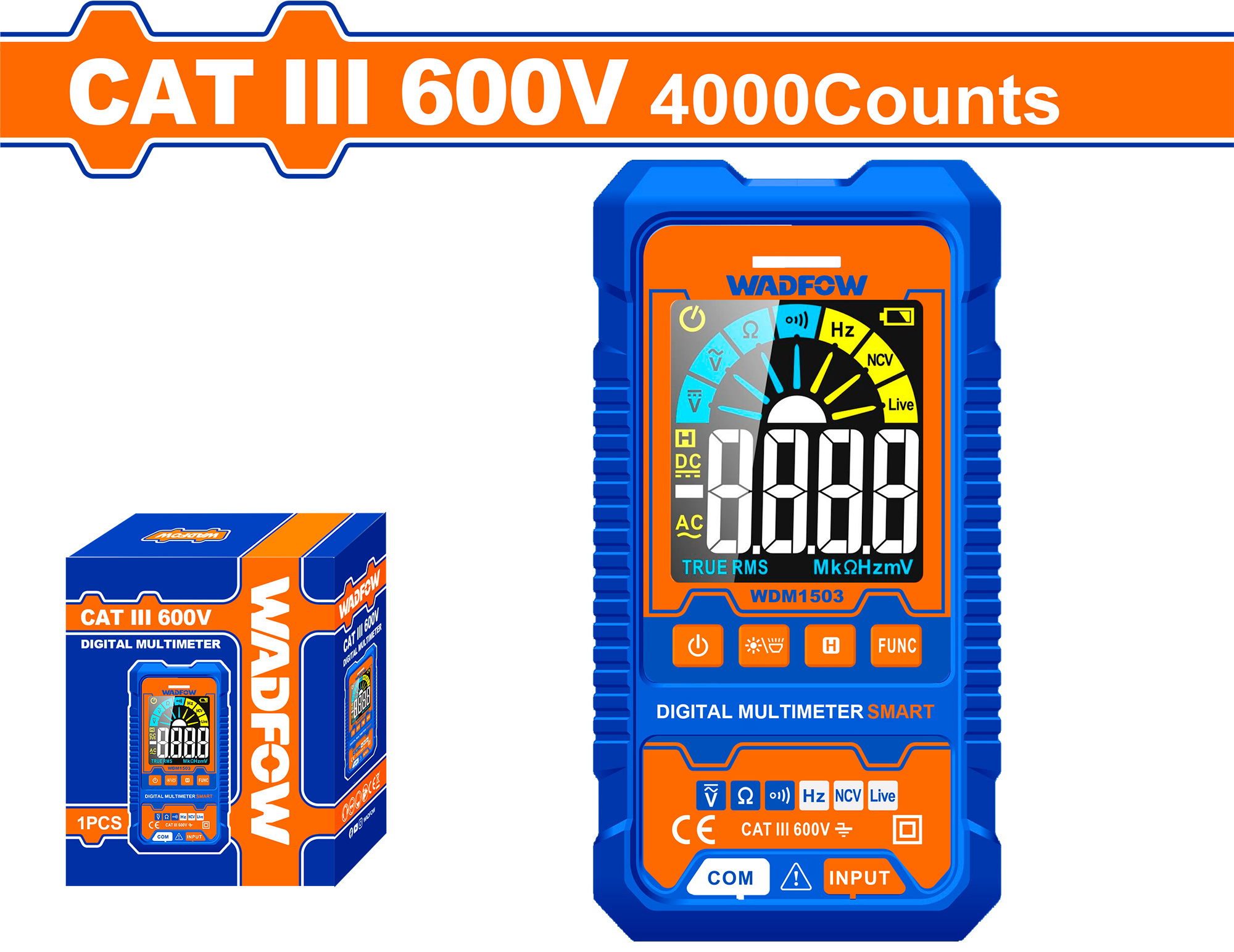 Wadfow Digital multimeter 4000 counts – Northern Bolt & Tool