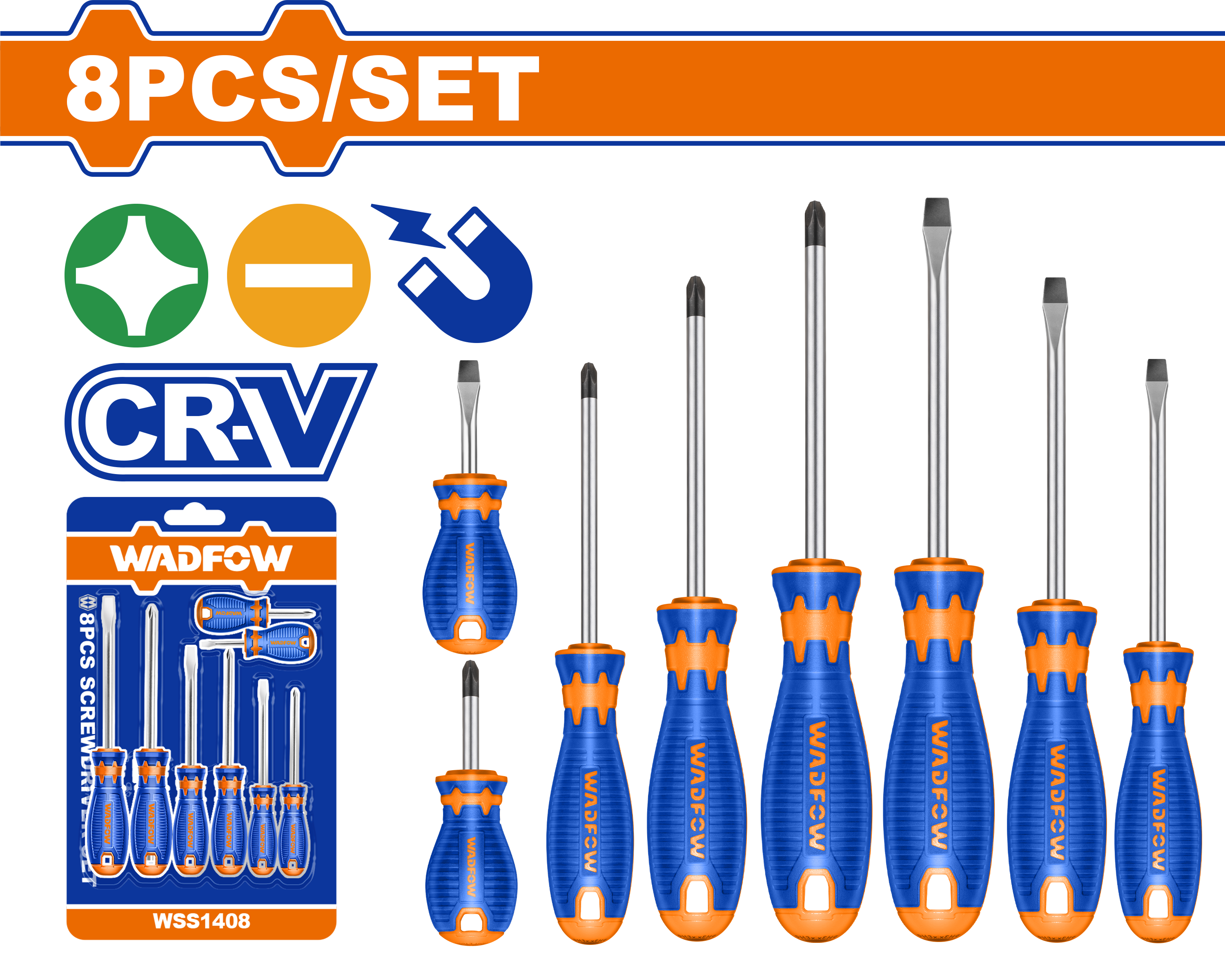 Wadfow Screwdriver set 8 Piece – Northern Bolt & Tool
