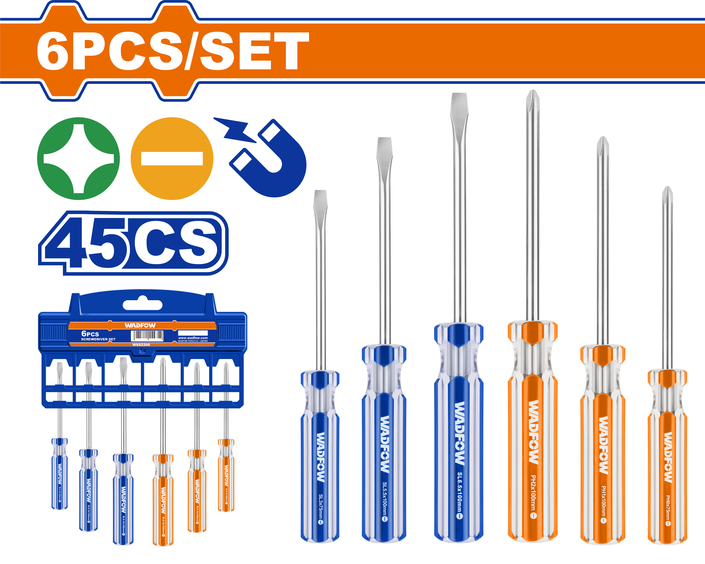 Wadfow Screwdriver set 6 Piece – Northern Bolt & Tool