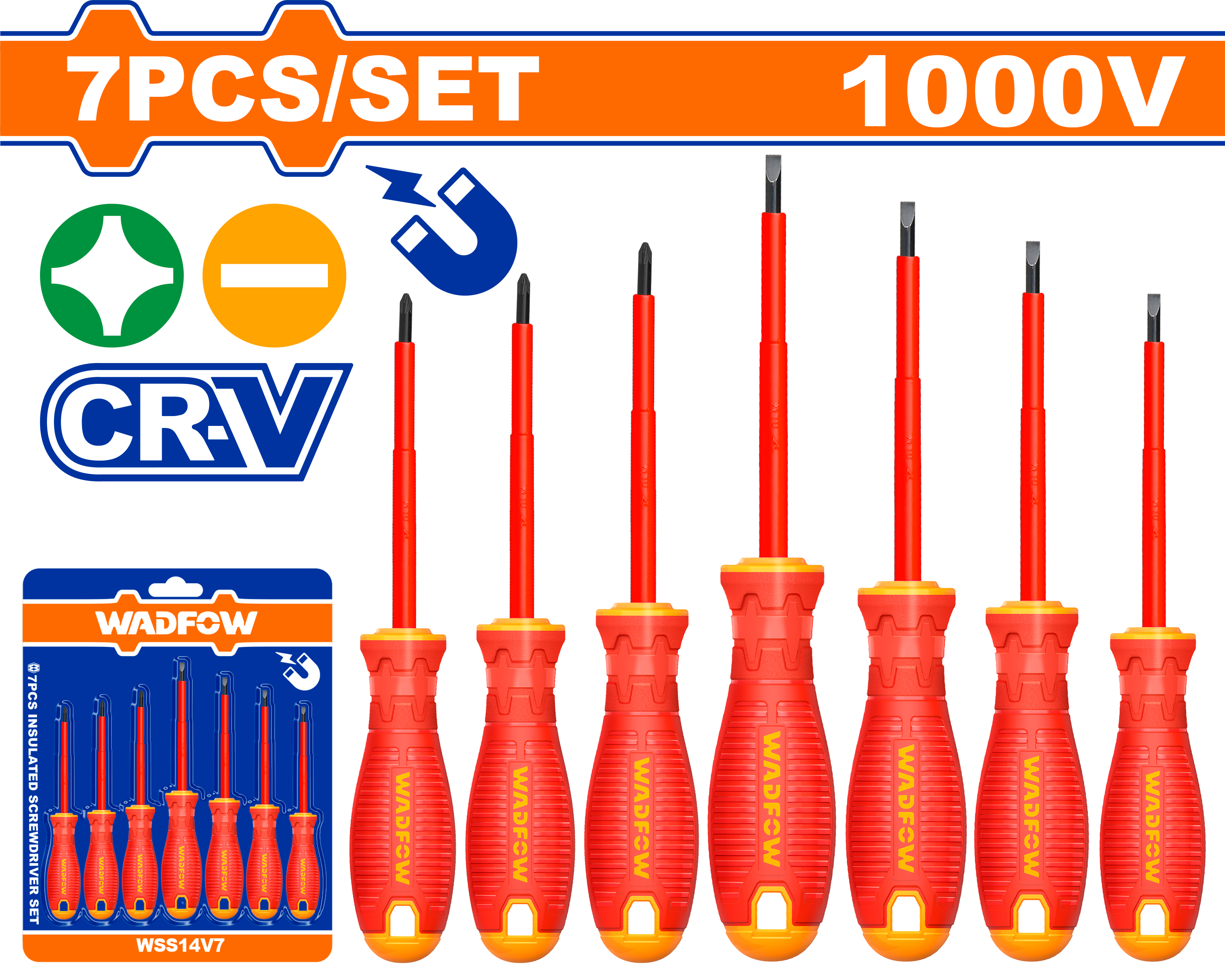 Wadfow Insulated screwdriver set 7 Piece – Northern Bolt & Tool