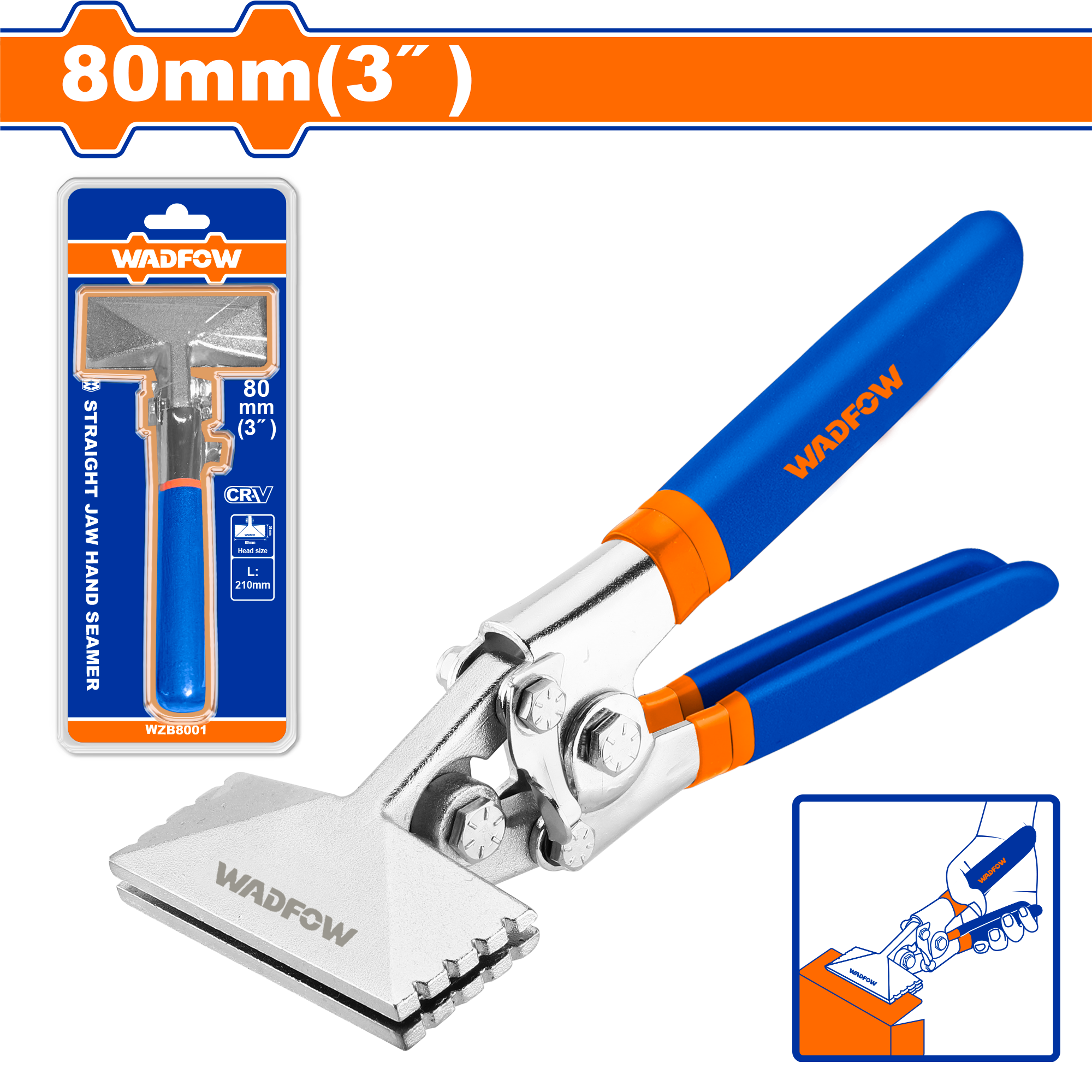 Wadfow Straight jaw hand seamer 3" – Northern Bolt & Tool