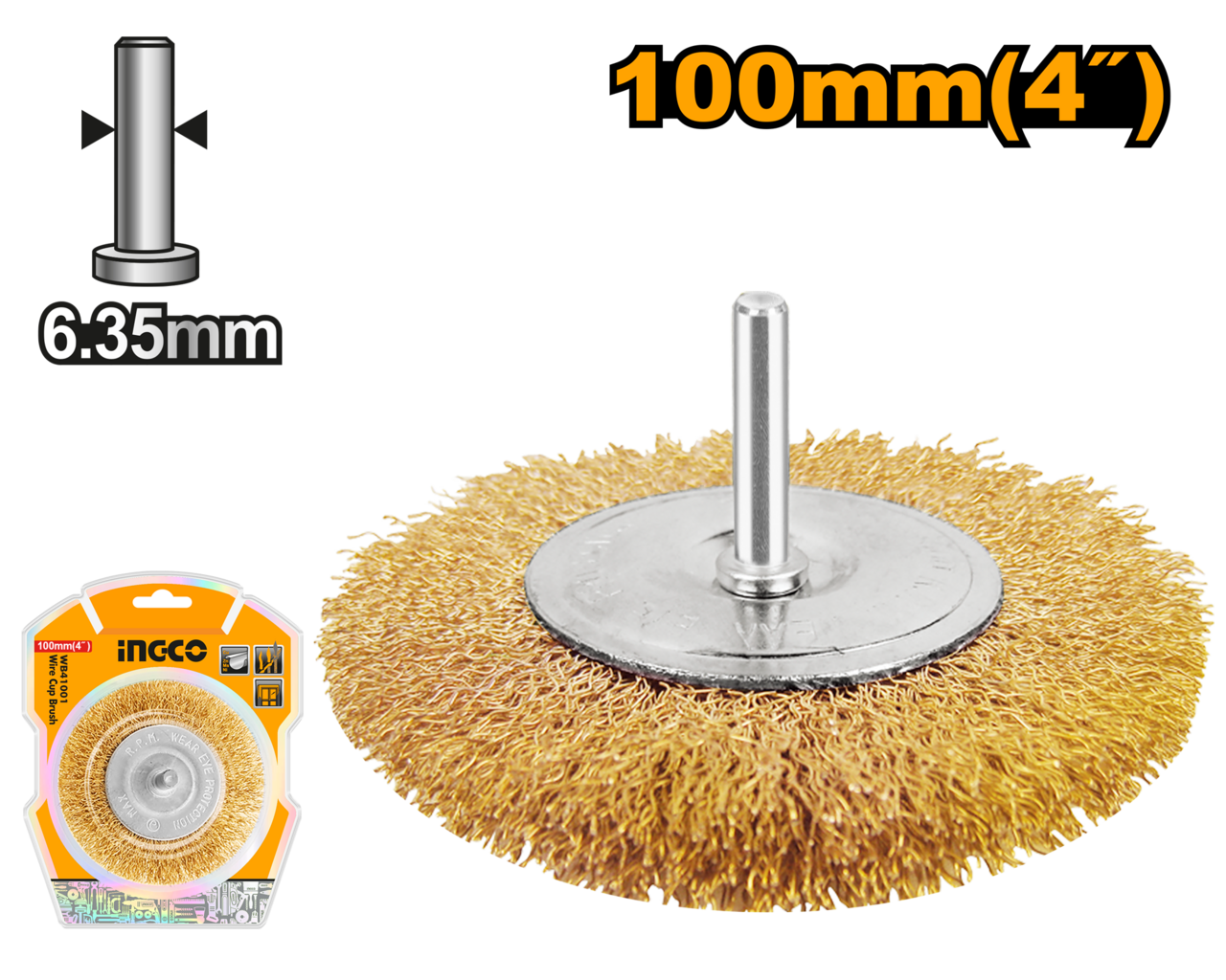 Ingco Wire Wheel 100mm – Northern Bolt & Tool