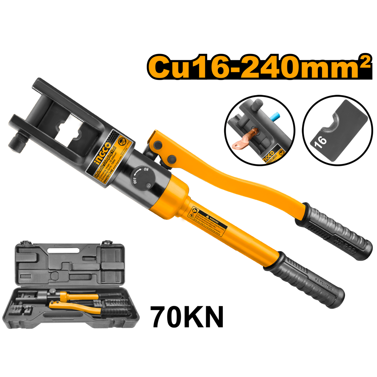 Ingco Hydraulic Crimping Tool 240mm – Northern Bolt & Tool