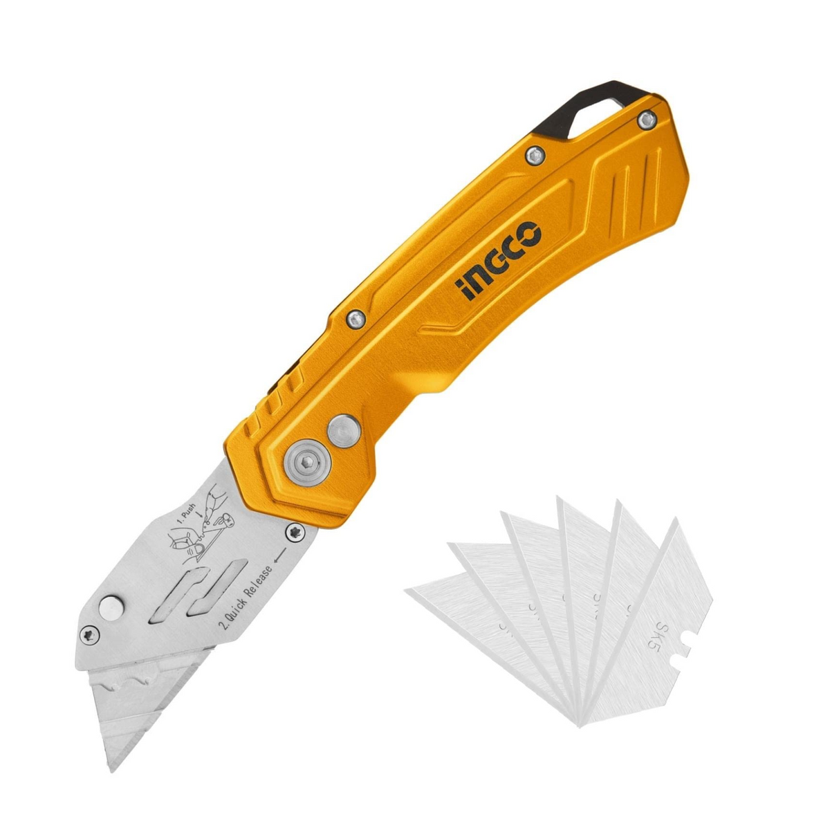 Ingco Folding Knife with 6 blades – Northern Bolt & Tool