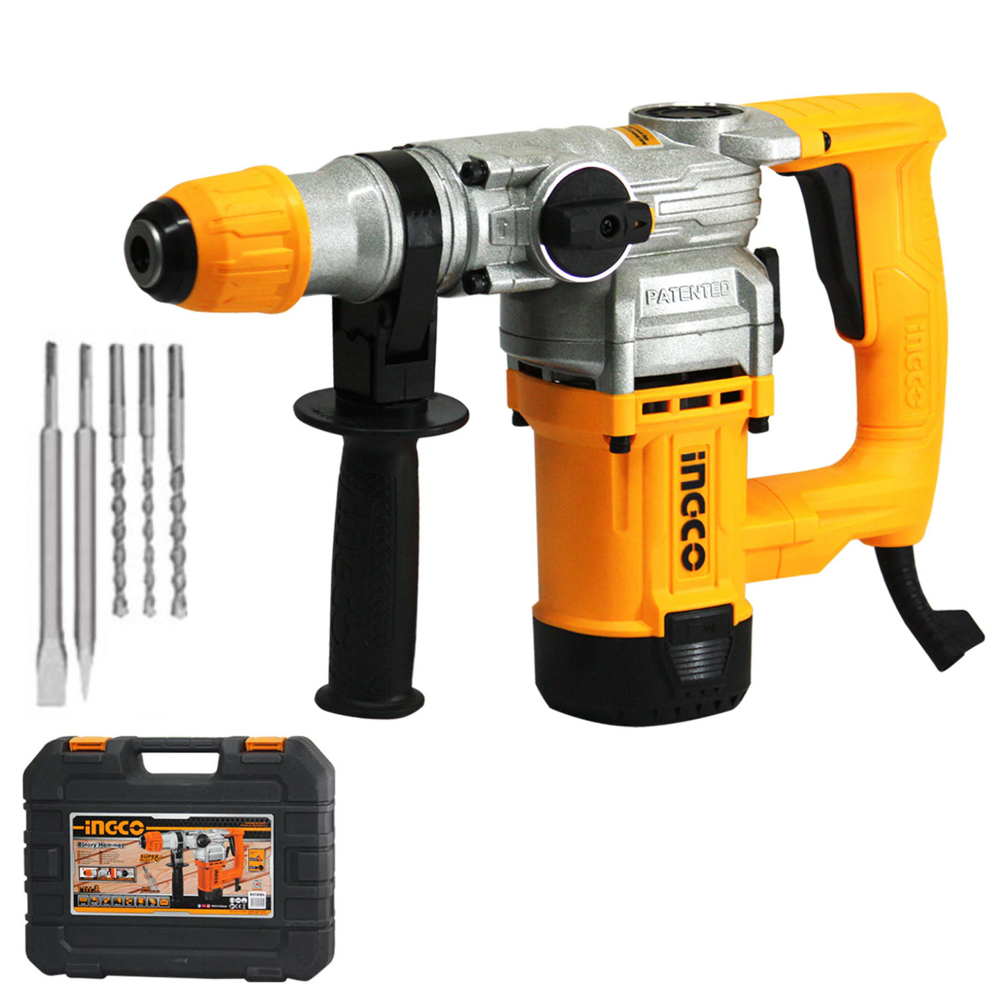 Ingco Rotary Hammer Drill 1050W With Drill Bits, Chisels & Carry Case ...
