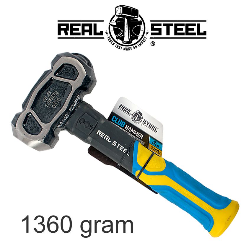 Real Steel Hammer Club Unbreakable 1.3Kg 3Lb Graph. Handle – Northern ...